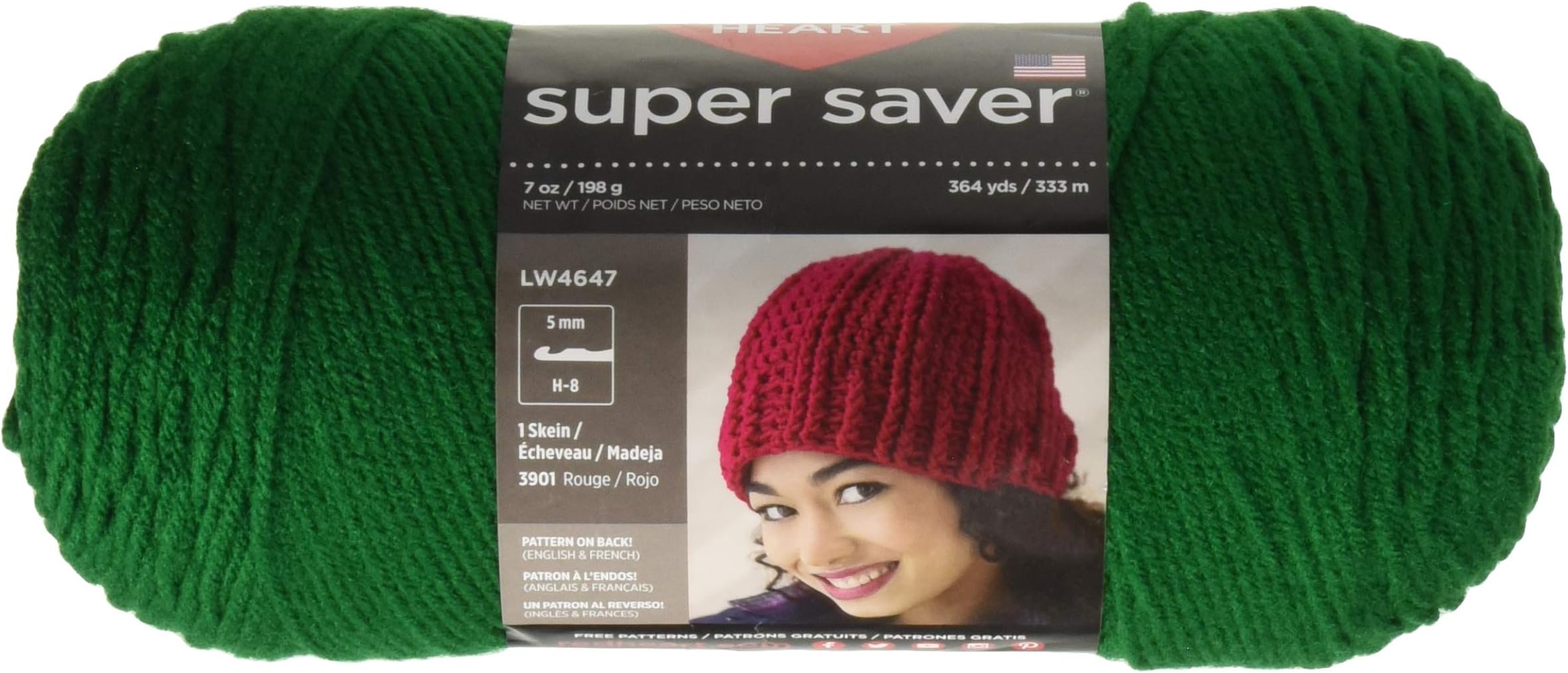 Amazon.com: Red Heart Super Saver Yarn - Paddy Green, Acrylic : Arts ...