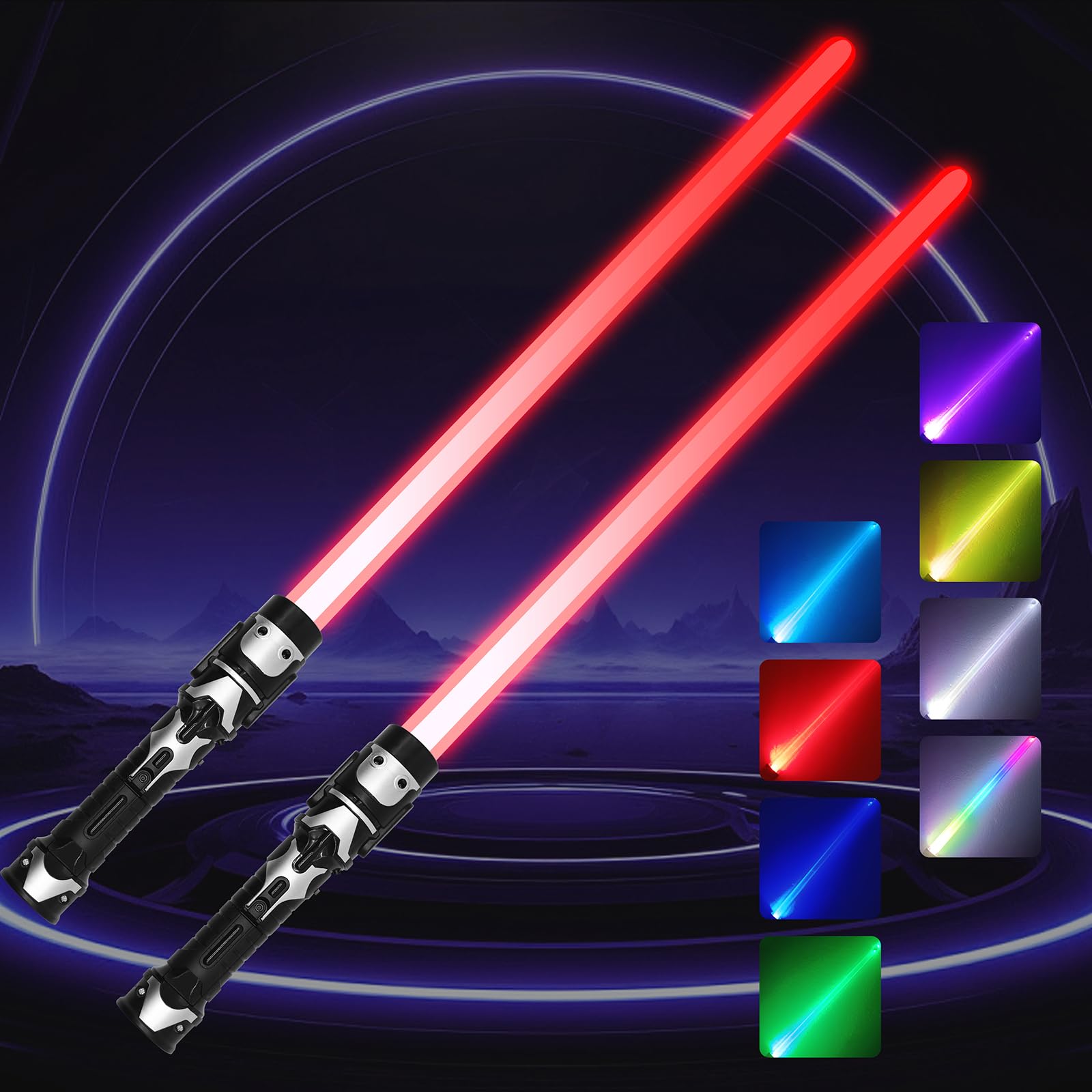 Amazon.com: HegangNiu 2 Pack Light Up Sabers with FX Sound(Motion ...