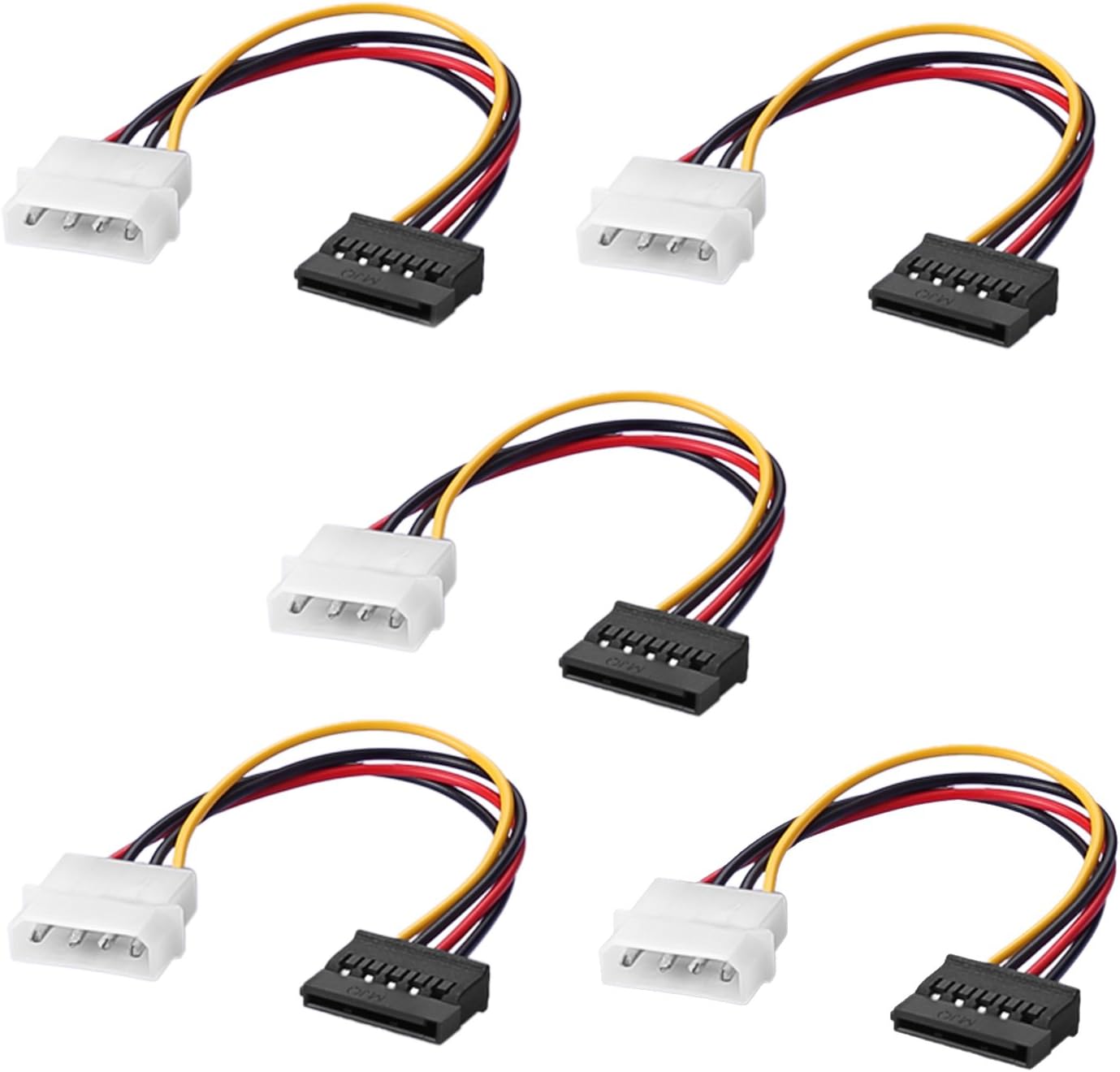 HORLAT Bynurdda Sienoc 5 packs of IDE/Molex To Serial ATA SATA 4 PIN ...