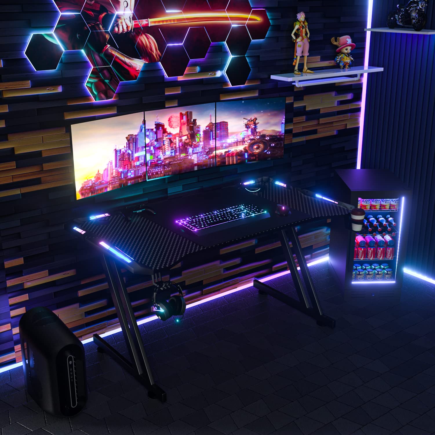 LED Gaming Desk 47 Inch Ergon...B0B3DSSSFQ | Encarguelo.com