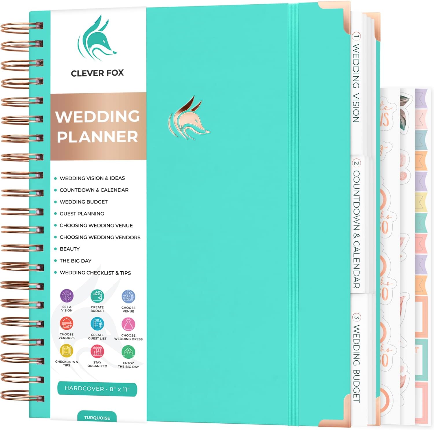 Amazon.com : Clever Fox Wedding Planner – Notebook Organizer for Bride ...