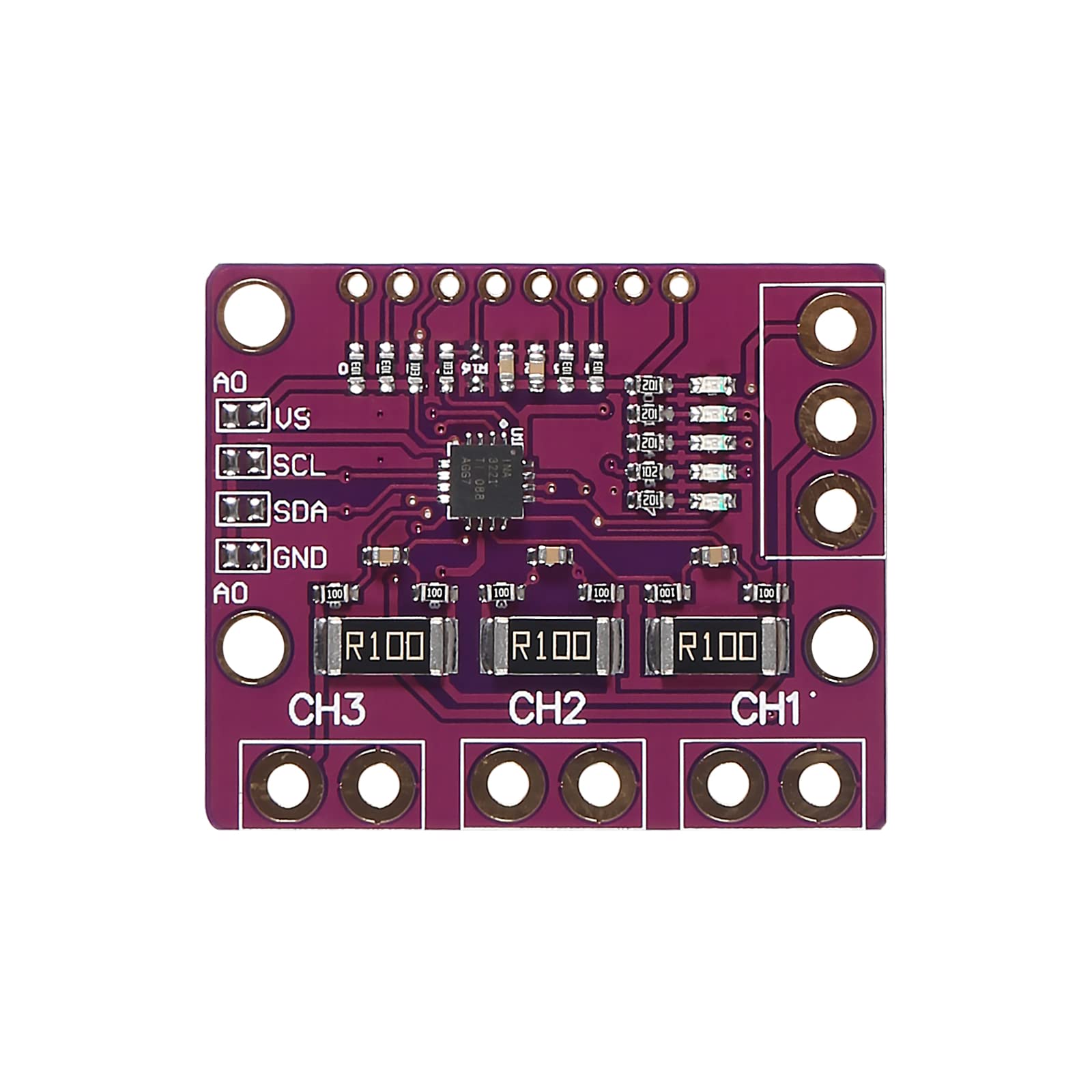 Triple-channel Shunt Sensor INA3221 I2C Triple-Channel Sensor Module ...