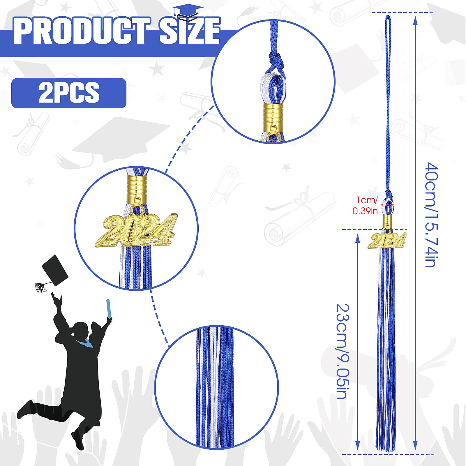 Snapklik.com : Grevosea 2 Pieces Graduation Tassel 2024