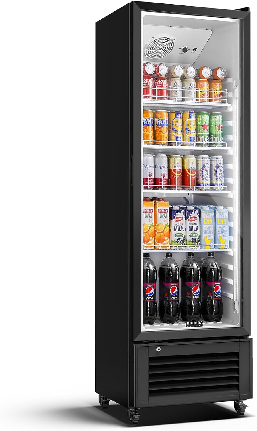 Amazon.com: BODEGACOOLER Commercial Display Refrigerator Glass Door, 11 ...
