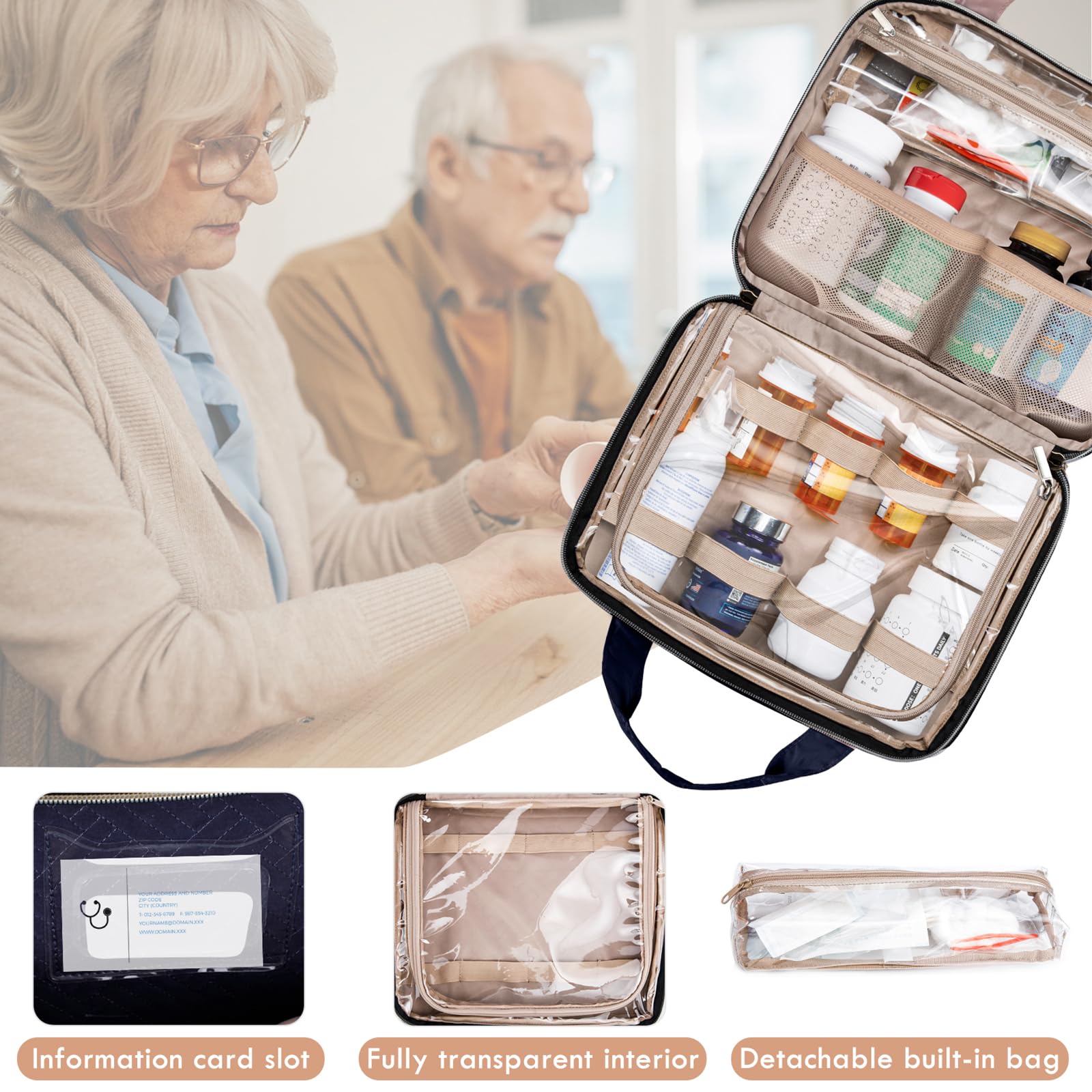 Snapklik.com : BAGSFY Medicine Bag For Traveling, Pill Bottle Organizer ...
