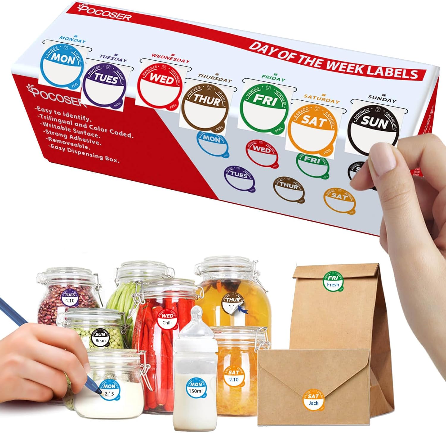 Label Stickers for Food Containers with Dispenser Nepal | Ubuy