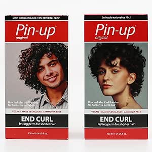 Amazon.com: Pin-up End Curl Home Perm Kit for Short Hair 55ml : Beauty ...