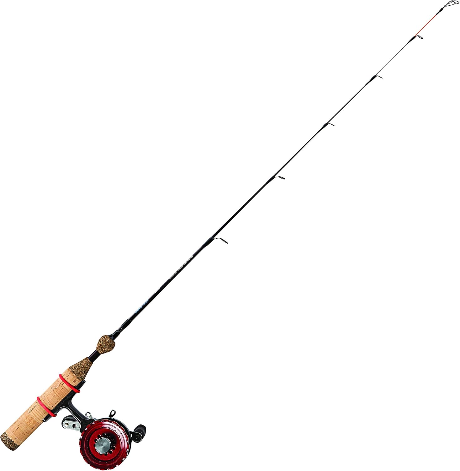 Amazon.com : Eagle Claw in Line Panfish Combo Ice Fishing Rod & Reel ...