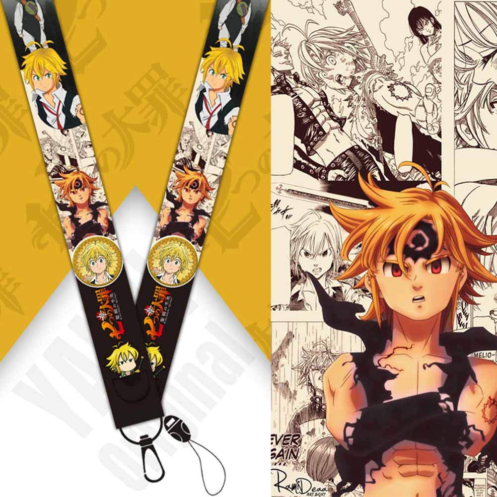 FRIUSATE The Seven Deadly Sins Meliodas Gift Set: 50 Anime Sticker, 7 ...