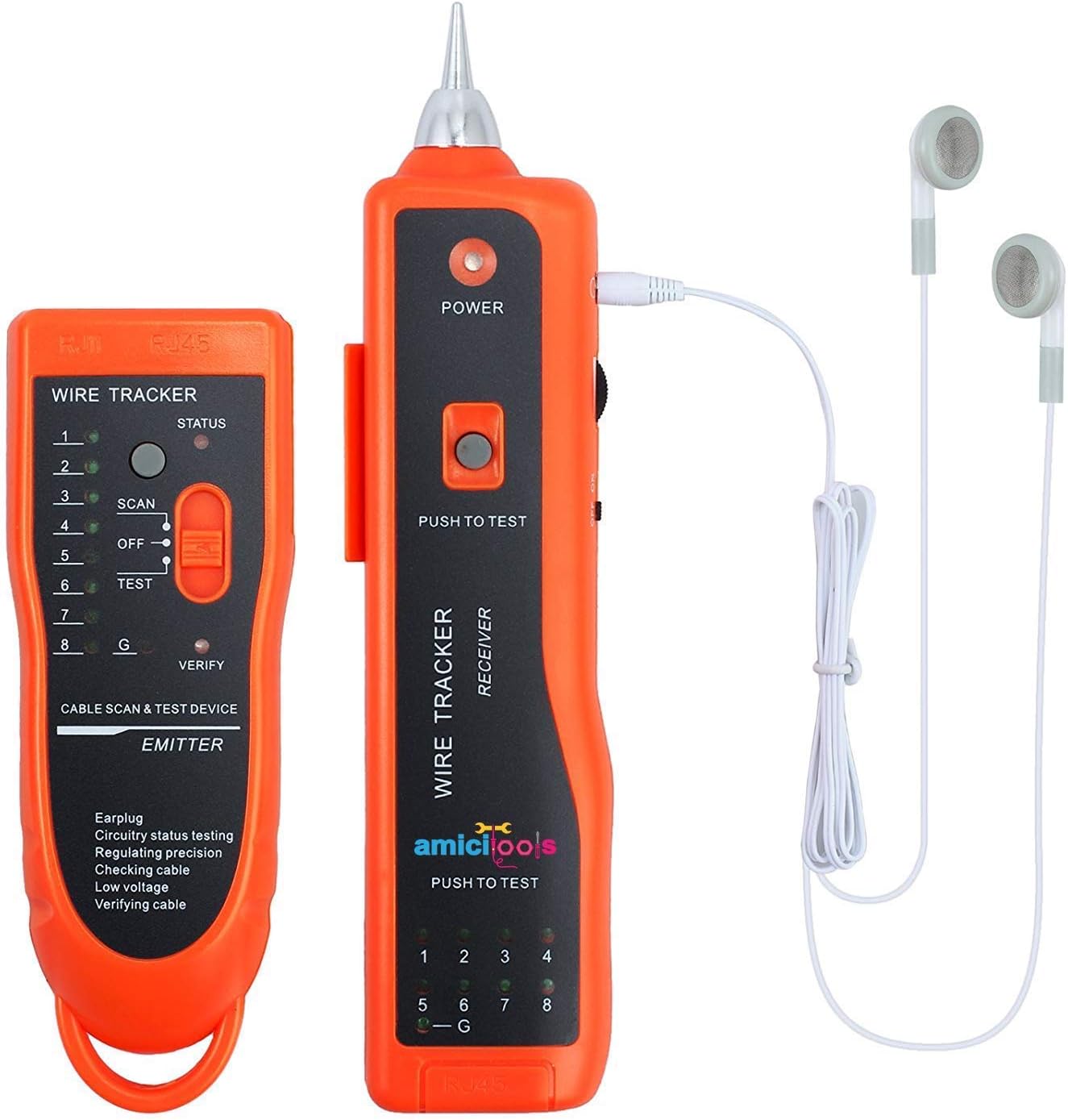 amiciTools XQ-350 Wire Tracker, Cable Break Point Tester for Network ...