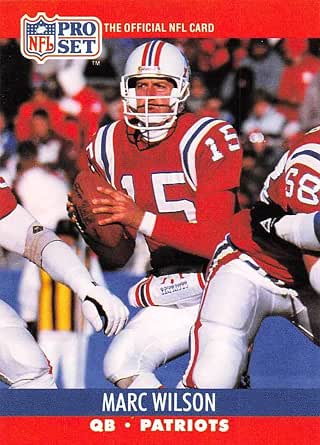 Amazon.com: 1990 Pro Set Football #584 Marc Wilson New England Patriots ...