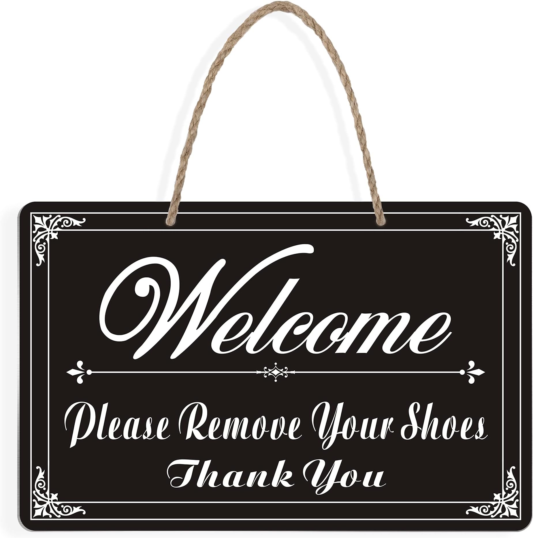 Amazon.com: Koiyes Welcome Please Remove Your Shoes Sign, Premium Metal ...