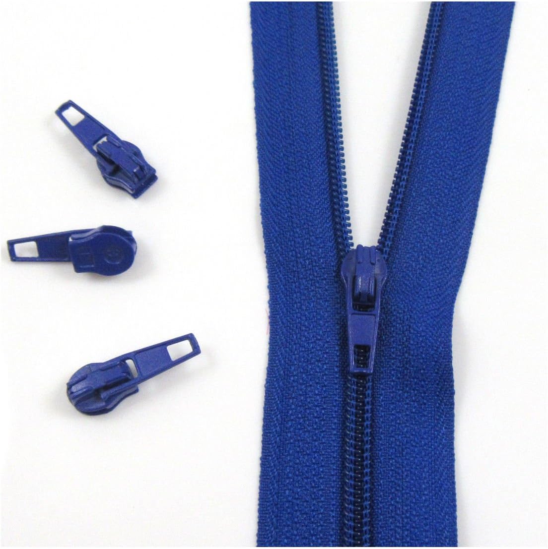 Beads4Crafts 10 METRES + 20 Sliders No.3 Continuous Zip with AUTO Lock ...