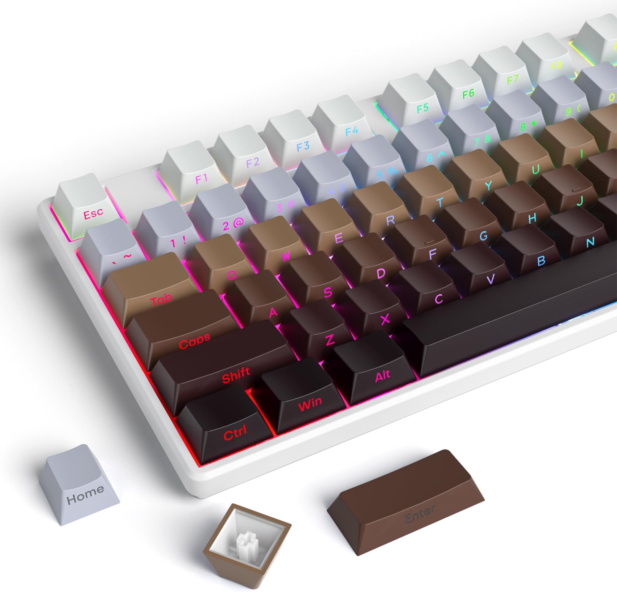 Amazon.com: YMDK Artistic Oil Painting Doubleshot Anime Keycaps Backlit ...