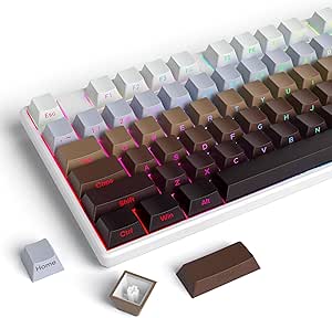 PBT Shine Through Keycap Set, Double Shot Side Print Custom Cherry ...