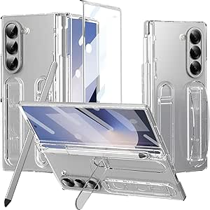 Amazon.com: NINKI Transparent Hand Strap for Samsung Galaxy Z Fold 7 Case with S Pen Holder ...