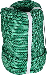 mitoharet 3/8IN x 100FT 3520Lbs Green Black Braided Polyester Arborist ...