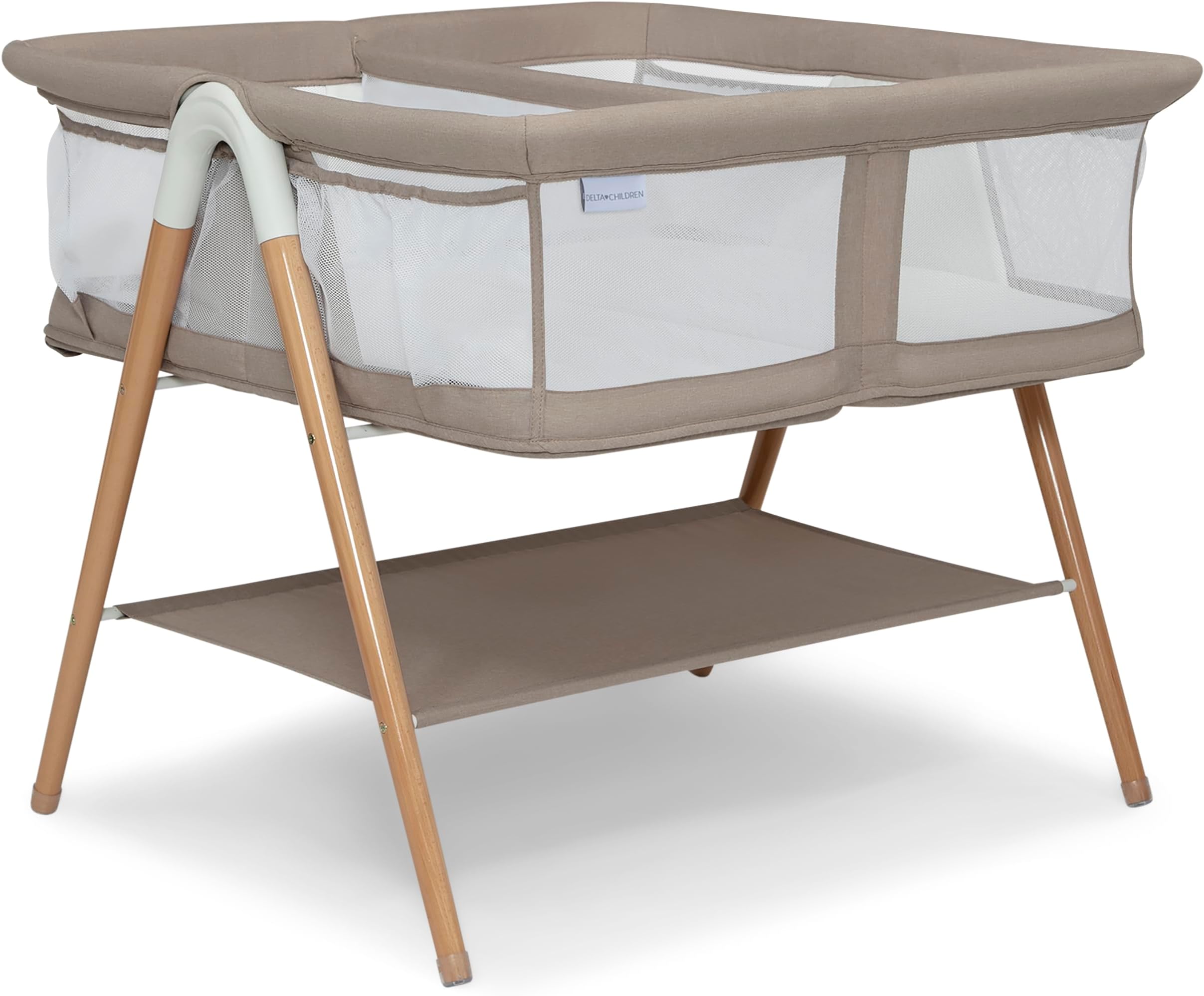 Amazon.com: MTWML Twin Bassinet for 2 Babies,Portable Twins Crib with ...