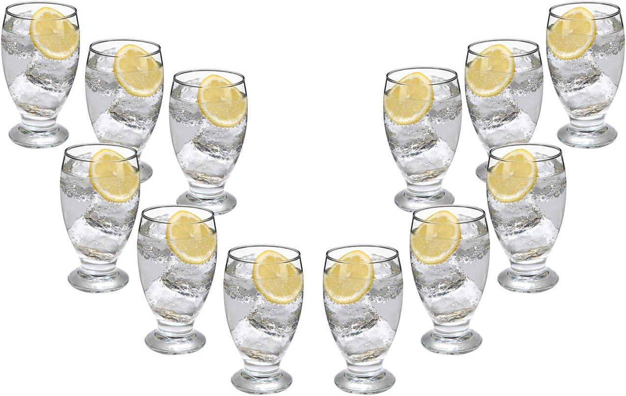 Amazon.com | Lexington Multi-Purpose Glasses 11.75 Oz, Modern Water ...