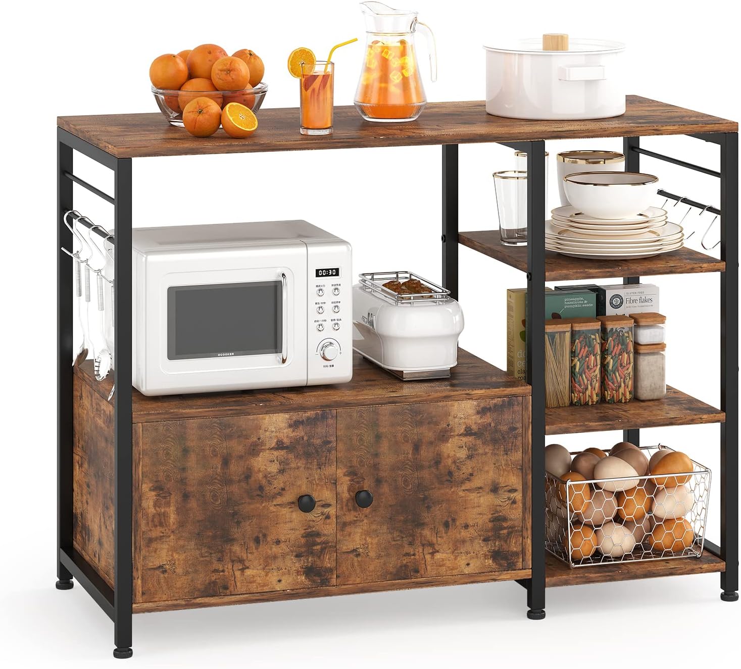 MUTUN 35" Kitchen Baker's Rack, Kitchen Coffee Station, Modern Coffee ...