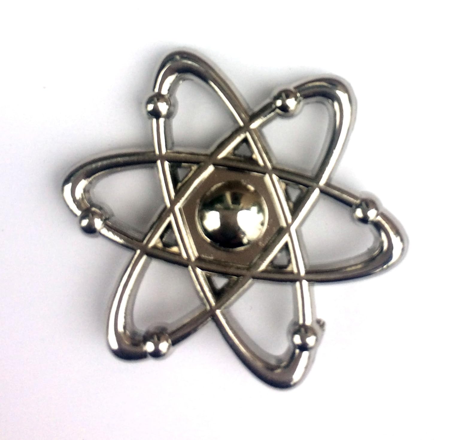 Amazon.com: Silver Atom Science Lapel pin : Clothing, Shoes & Jewelry