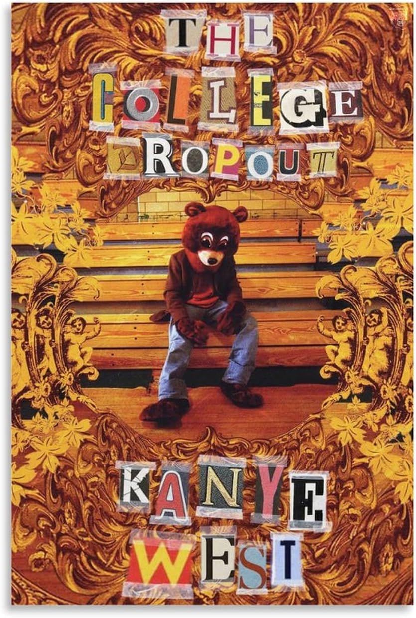 Amazon.com: ZANLIART KANYE WEST THE COLLEGE DROPOUT Album Cover Canvas ...