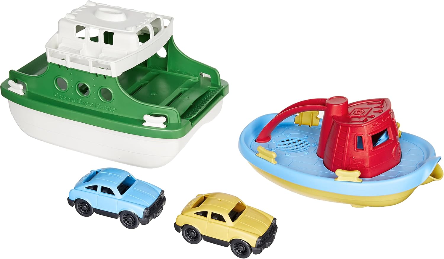 Amazon.com: Green Ferry Boat with Tug Boat : Toys & Games