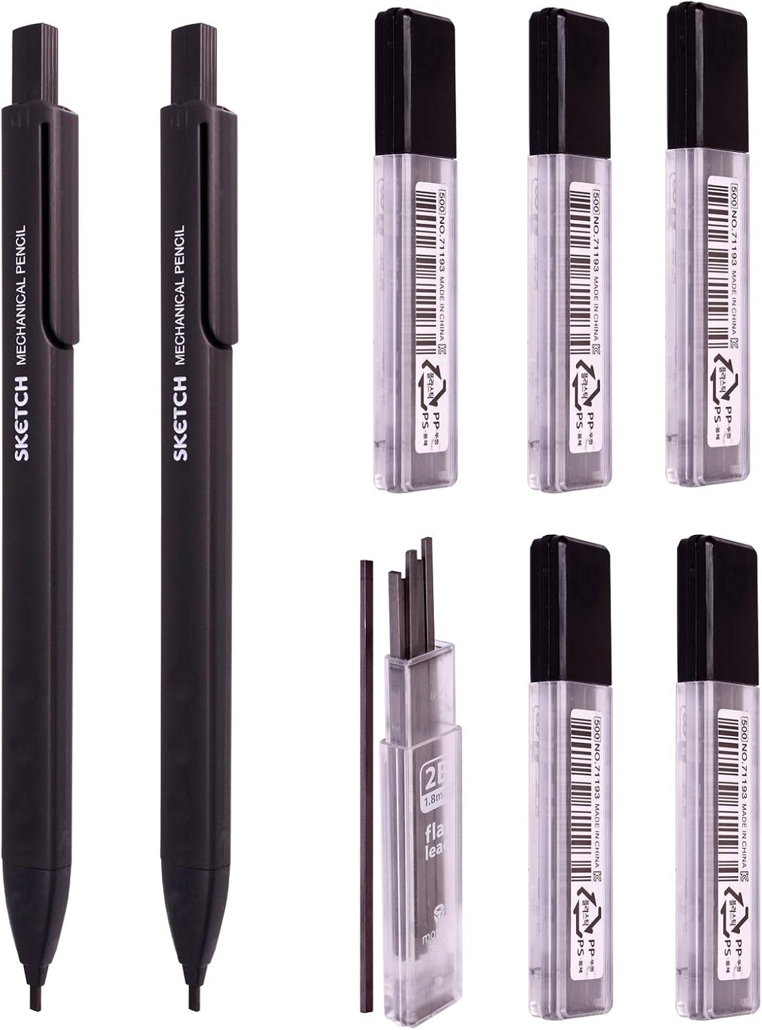 Buy Sketch Flat Lead 1.8 mm Holder Pen Mechanical Pencil for Draft ...