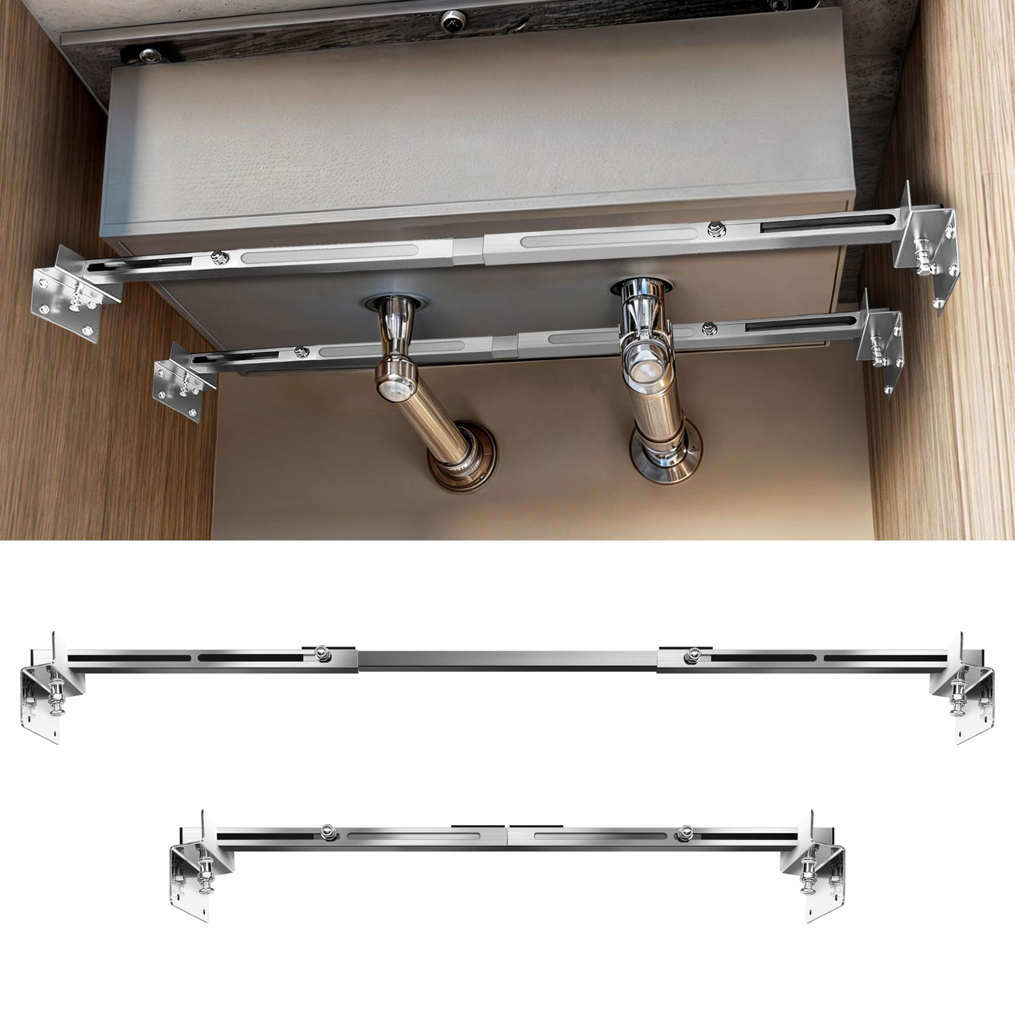 Montex Undermount Sink Brackets, Undermount Sink Support, Adjustable ...