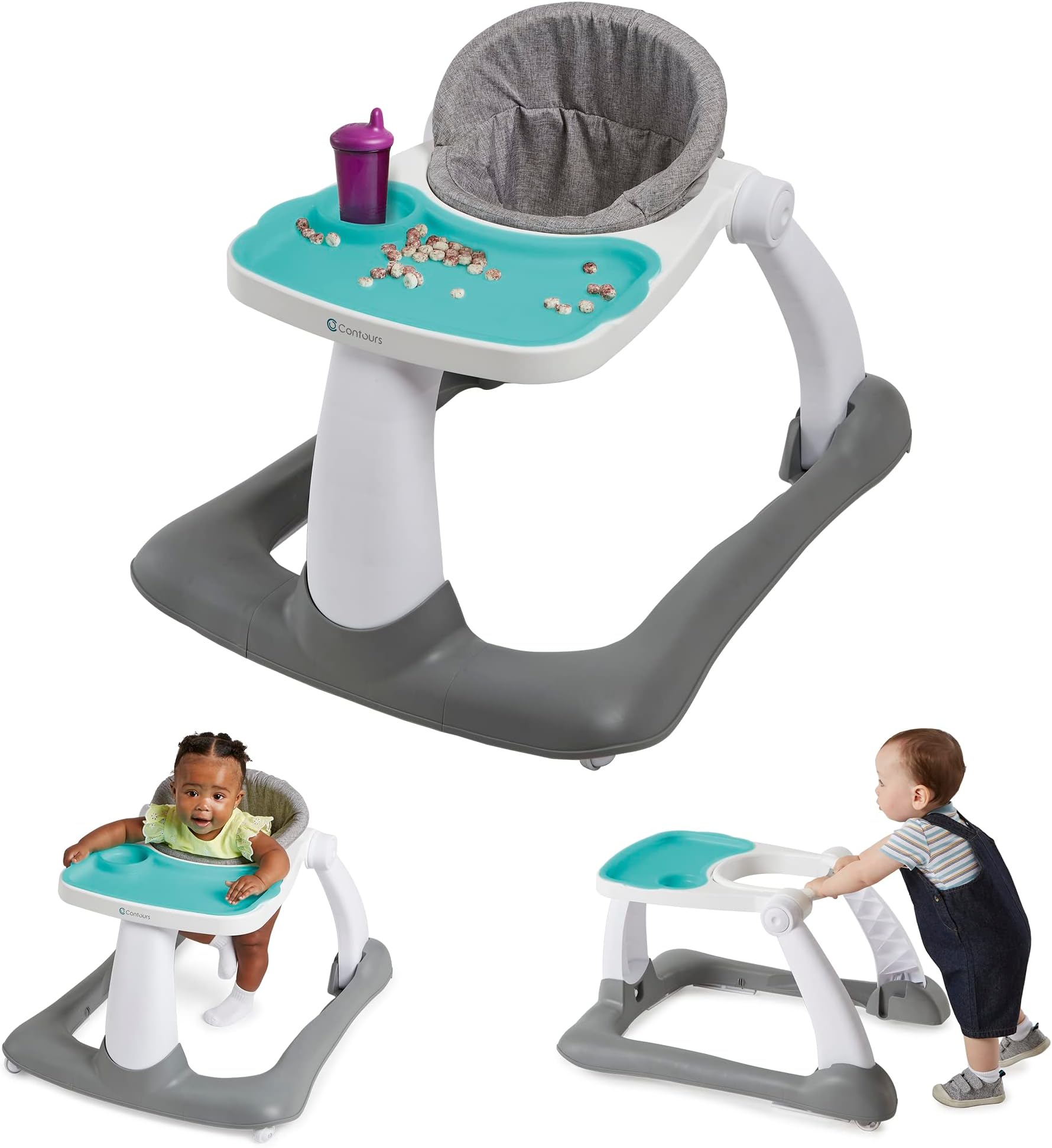 Amazon.com : Contours Graze 2-in-1 Foldable Infant and Baby Push Walker ...