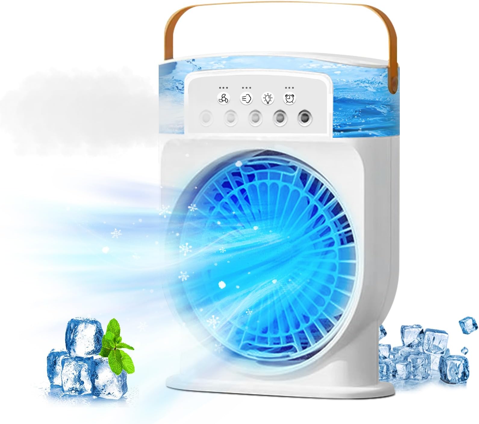 Amazon.co.jp: Cold Air Fan, 2024, Upgraded Cool, 4-in-1, Powerful Blower, Silent, Automatic ...