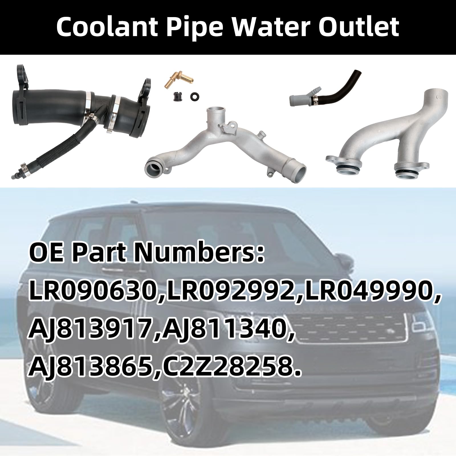 Snapklik.com : LR090630 Engine Coolant Pipe Water Outlet Tube For Land ...
