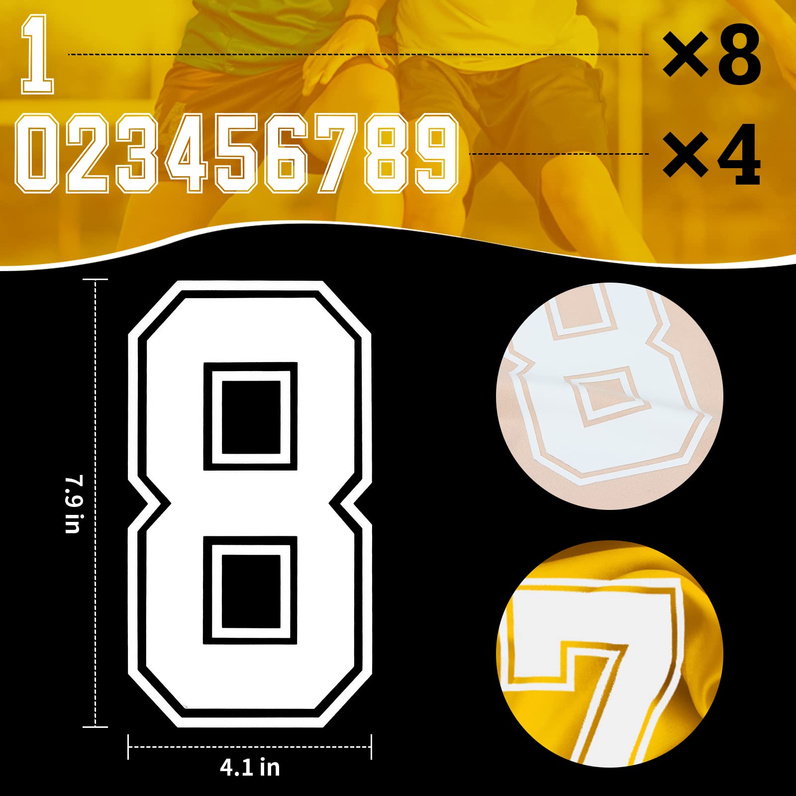 Snapklik.com : 44 Pieces Iron On Numbers, Jersey Heat Transfer Numbers ...