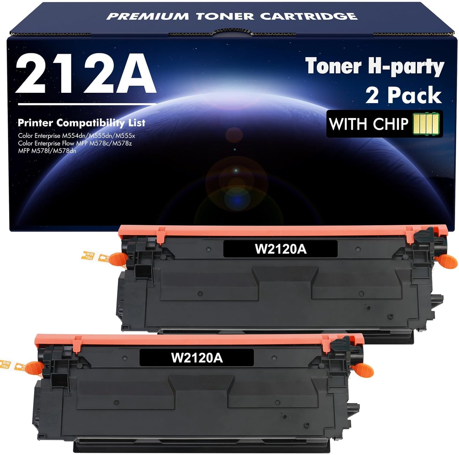 Amazon.com: 212A 212X Black Toner Cartridges 2 Pack (with Chip ...