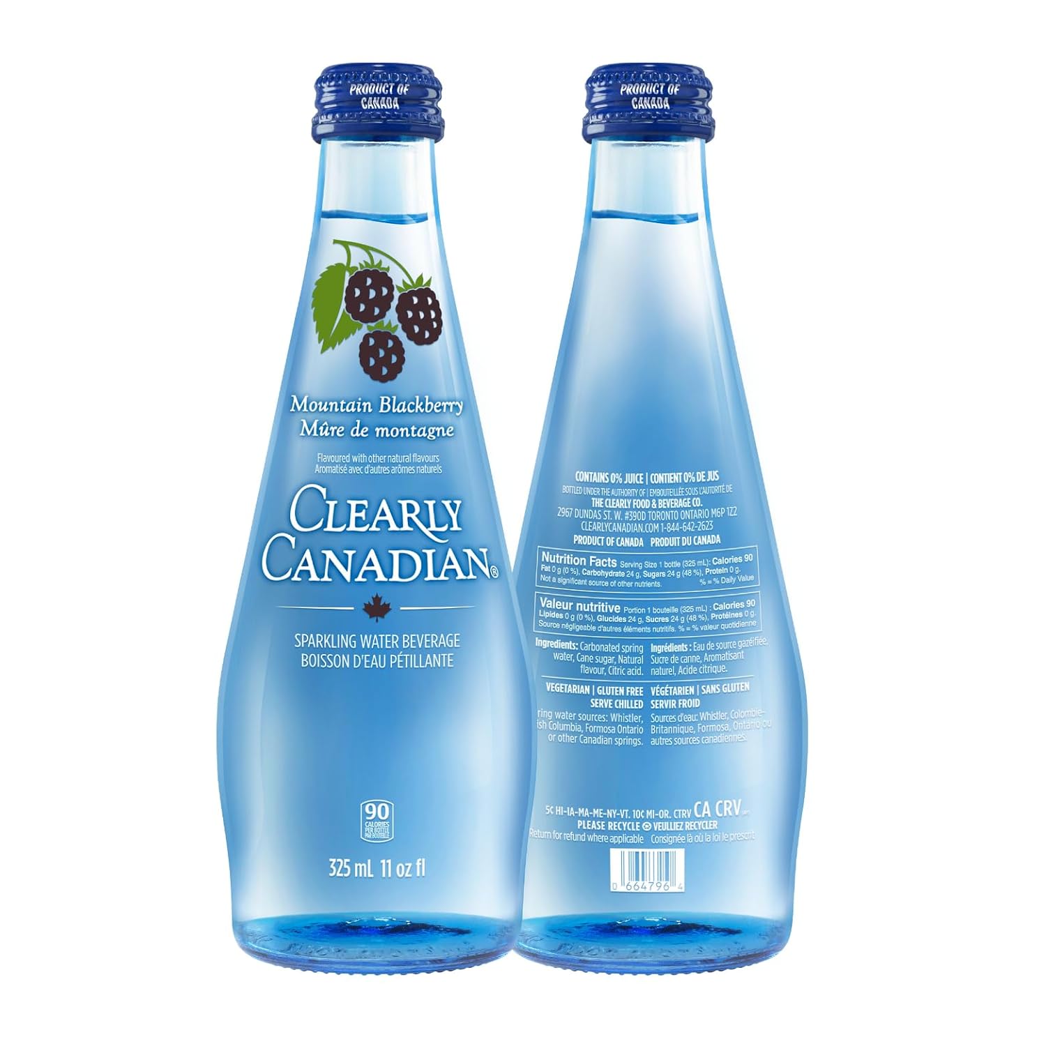 Amazon.com : Clearly Canadian Sparkling Flavored Water, 11 oz Glass Bottles – Variety of ...