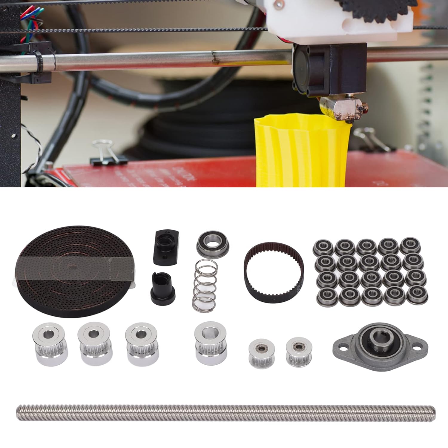 Review 3D Printer Belt Drive Kit, Steady Running Easy Assembly Upgrade ...