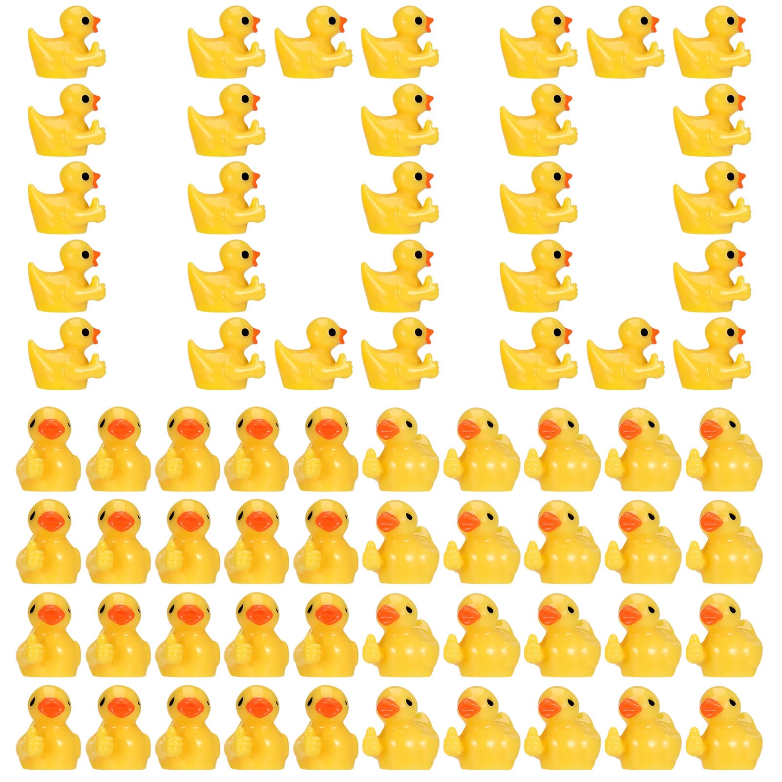 Amazon.com: GGSTDDUP 100 Pcs Thumbs Up Ducks, Funny Finger Resin Ducks ...
