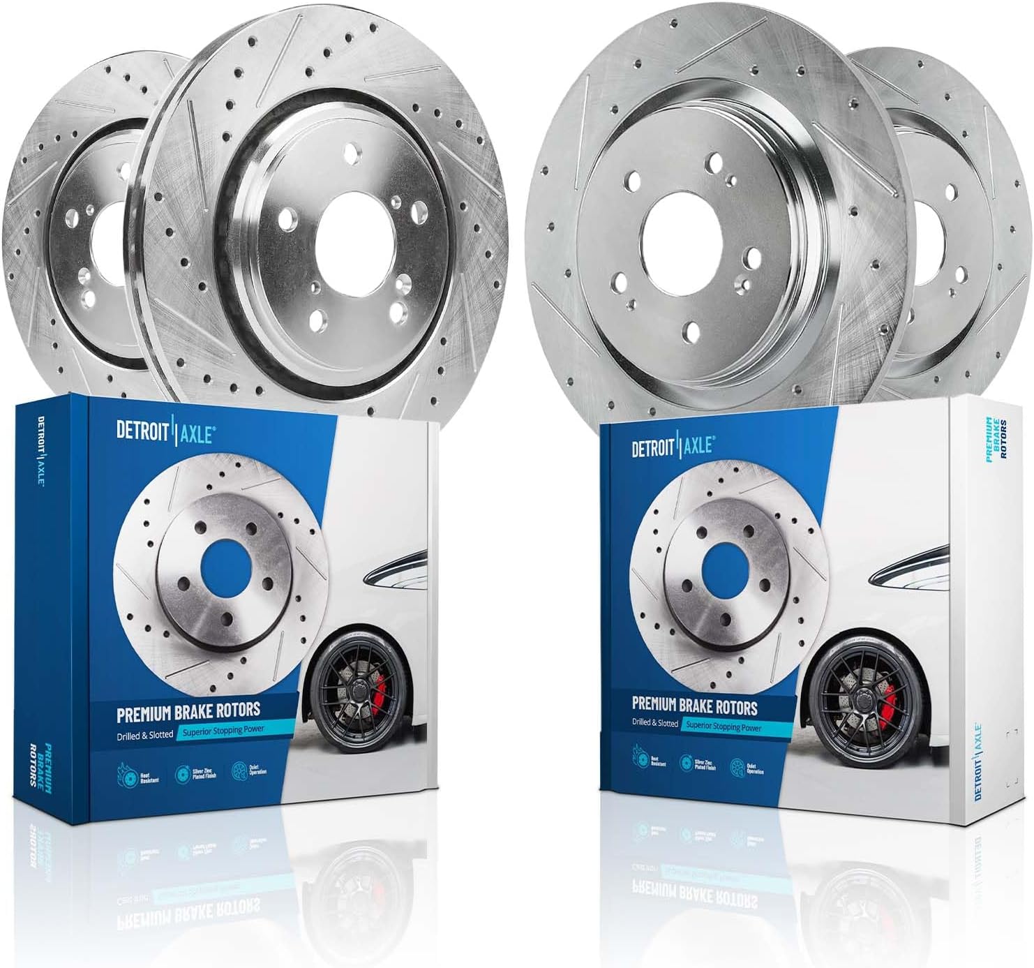 Amazon.com: R1 Concepts Front and Rear Brakes and Rotors| Blank Brake ...