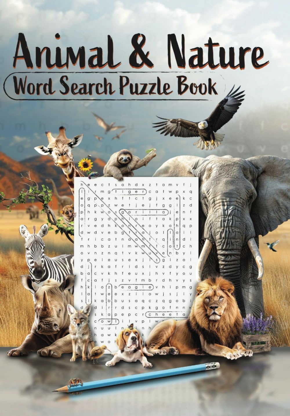 Animal & Nature Word Search Puzzle Book: 33 Animal and Nature themed ...