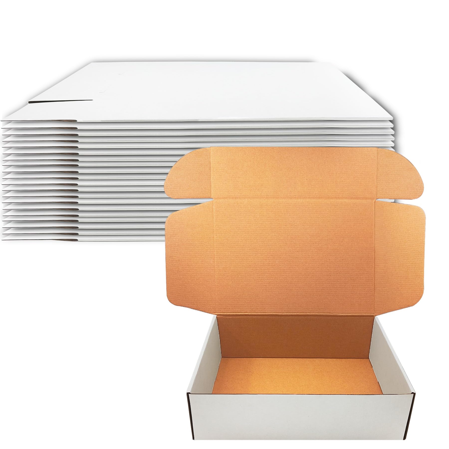 Amazon.com: 14x9x3 inch Shipping Boxes Set of 20， White Corrugated ...