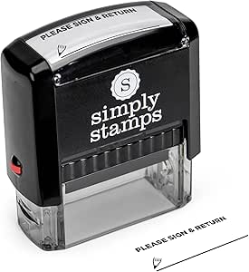 Amazon.com : Please Sign & Return Office Stamp | 4 Different Sizes | 20 ...