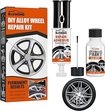 Wheel Scratch Repair Kit, Quick and Easy Alloy Rim Scrapes Scratches ...