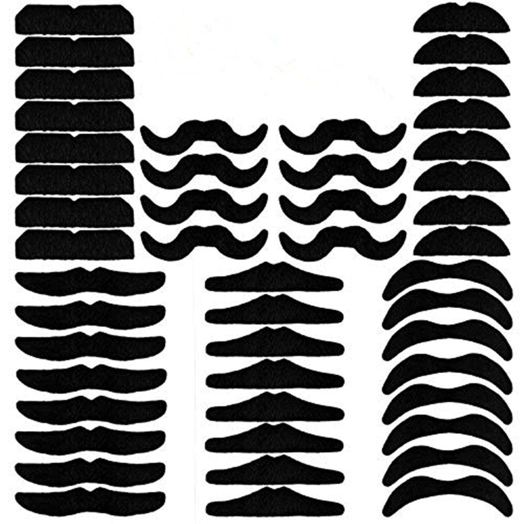 Amazon.com: LERORO 48 PCS Novelty Fake Mustaches, Mustache Party ...