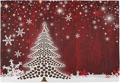 Amazon.com: Lallisa 100 Pcs Christmas Snowman Paper Place Mats 14 x 10 ...