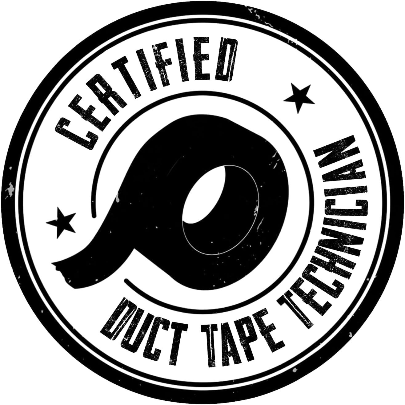 Amazon.com: (3pcs) Certified Duct Tape Technician Sticker for Men Women ...