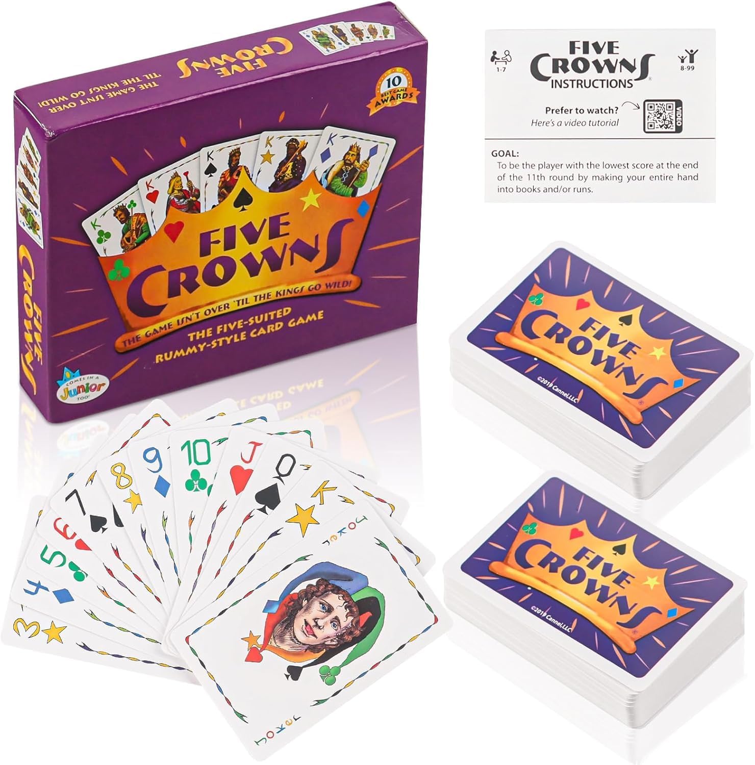 Di-Cheng Five Crown Card Game - Classic Family Entertainment Card Game ...