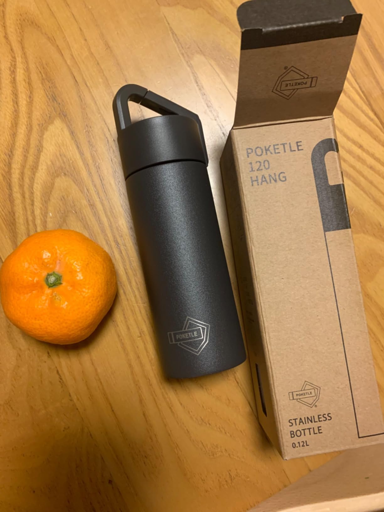 Amazon | POKETLE (ポケトル) 水筒 マグボトル ハンドル ステンレスボトル HANG (120ml, コヨーテベージュ) | POKETLE | 水筒・マグボトル