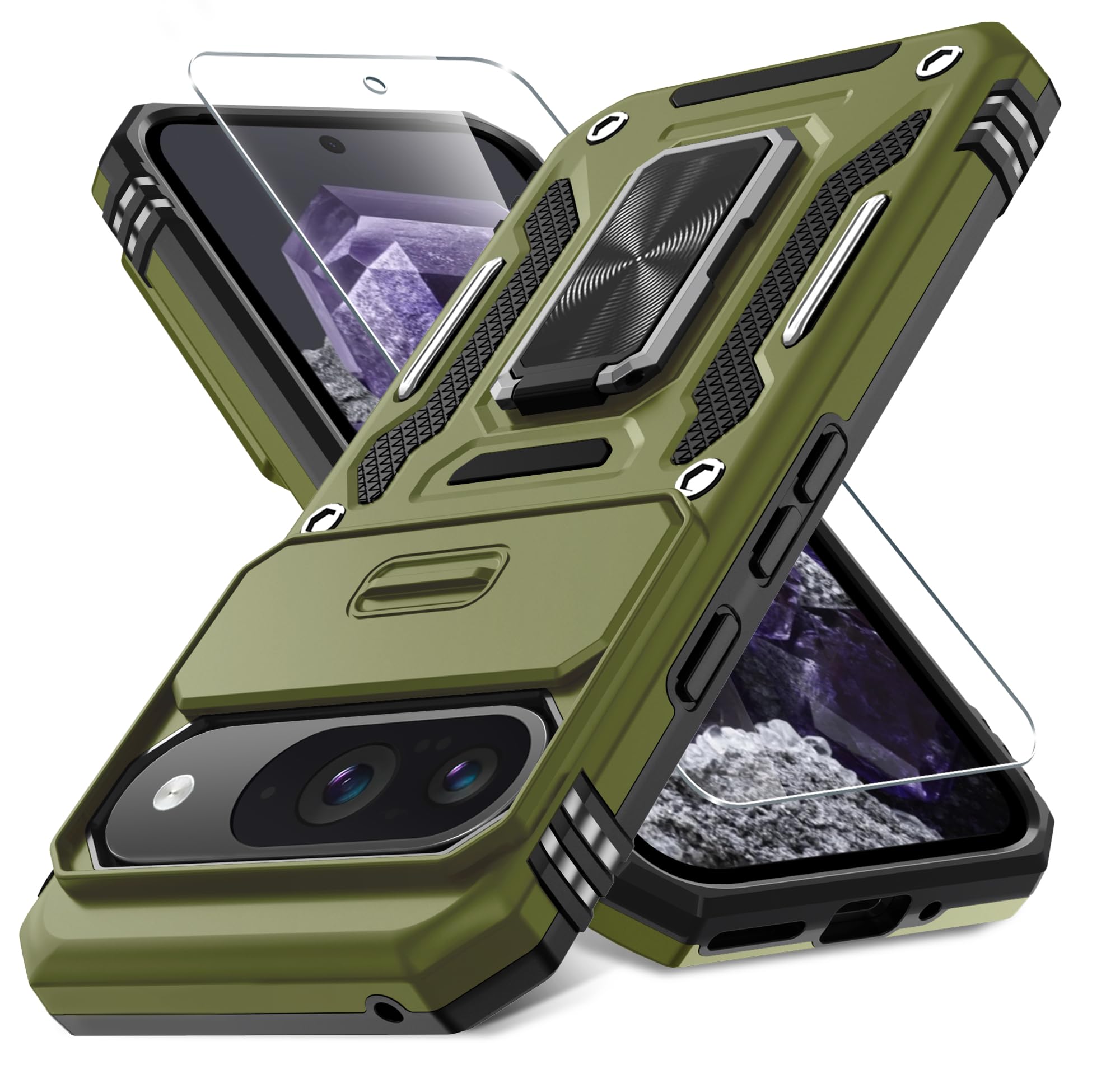 Amazon.com: DEERLAMN Case for Google Pixel 9/9 Pro with Slide Camera ...