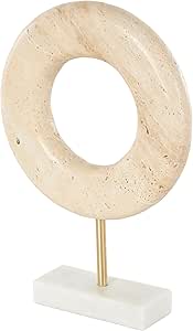 Amazon.com: Deco 79 Marble Geometric Decorative Sculpture Textured Ring ...