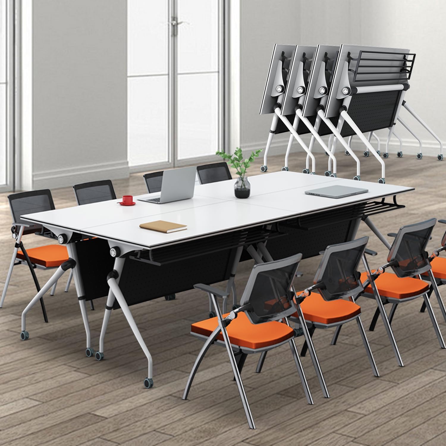 Amazon.com: Conference Table,Folding Flip Top Mobile Conference Room ...